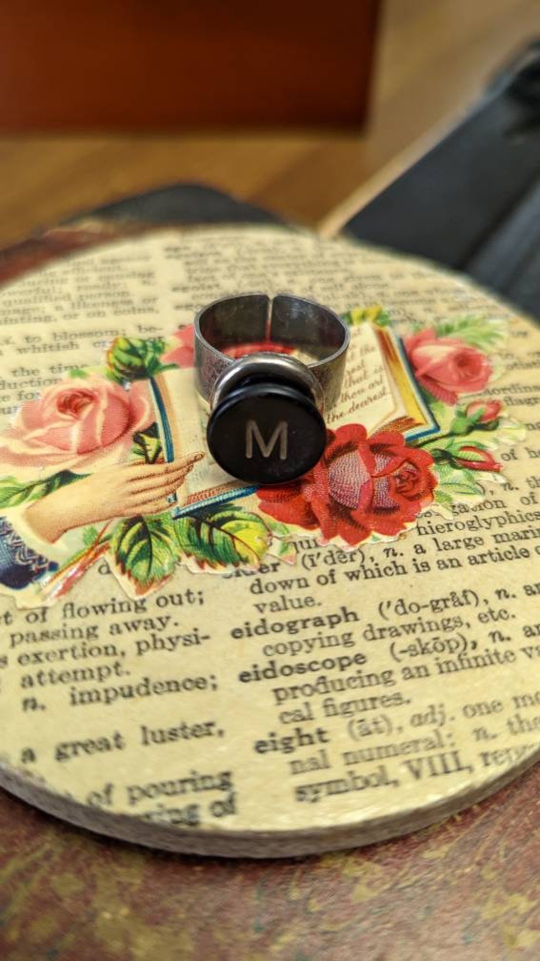 Antique Typewriter Key Ring. - Etsy