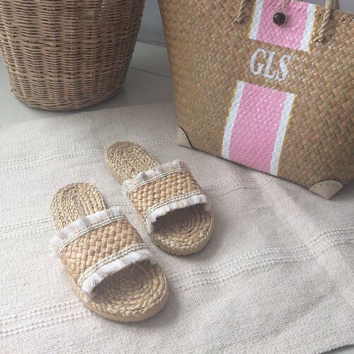 Malika Rattan Slips On Rattan Sandal Rattan Slides Cane | Etsy