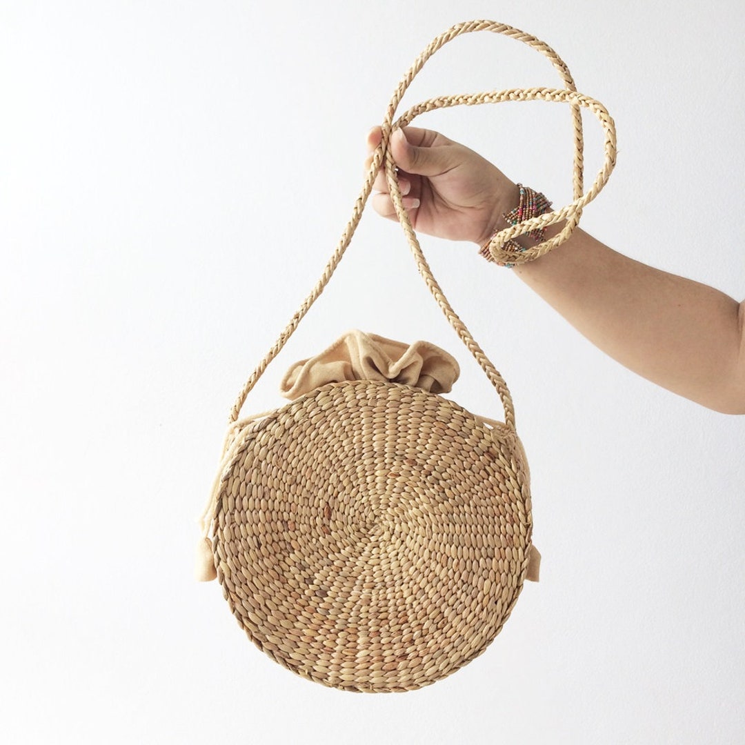 Dazz Round Straw Bag /cross Body / Straw Handbag / Summer - Etsy