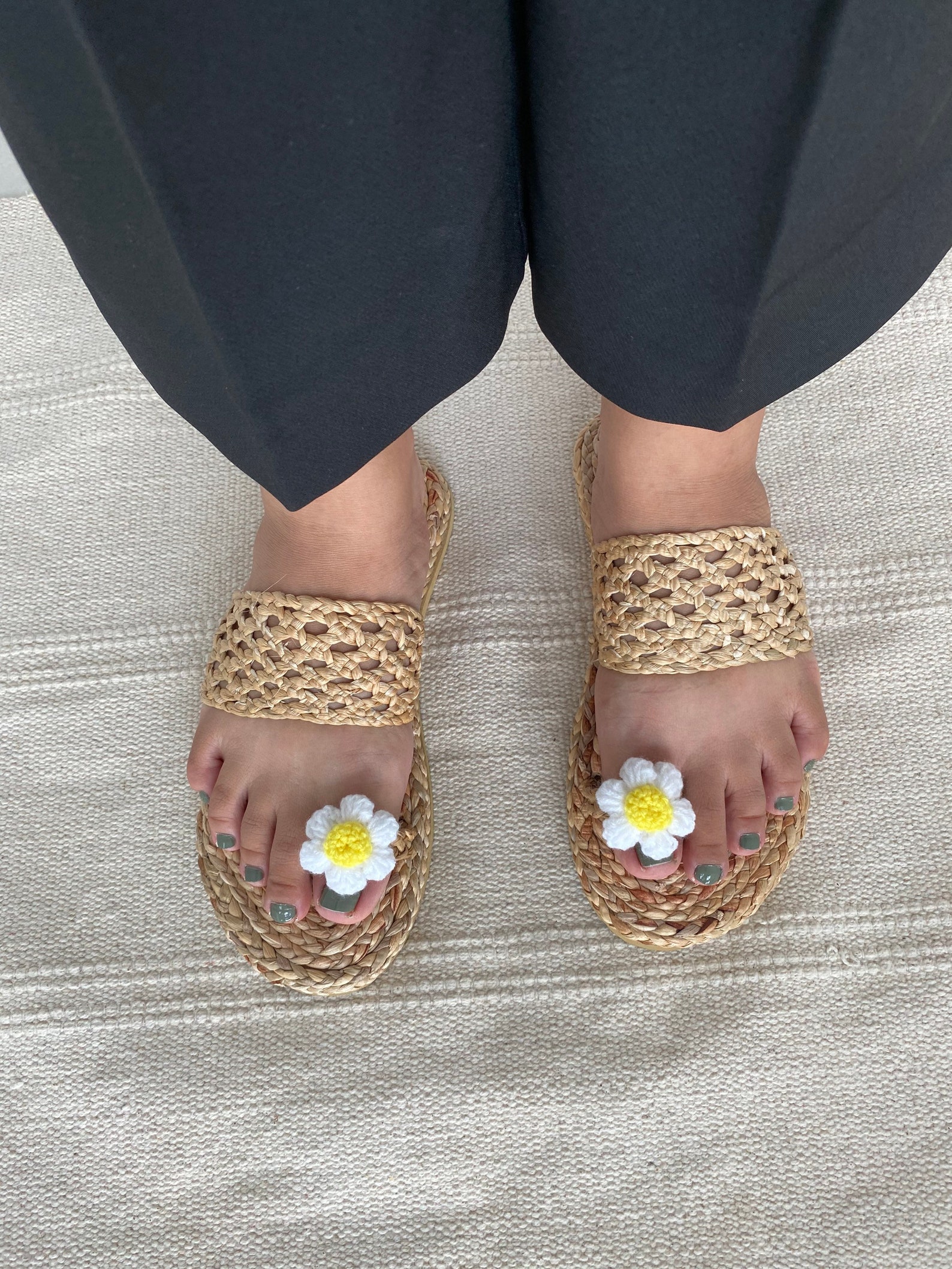 Daisy Sandals / Sandals Woman Wedding Pom Poms Relaxing | Etsy