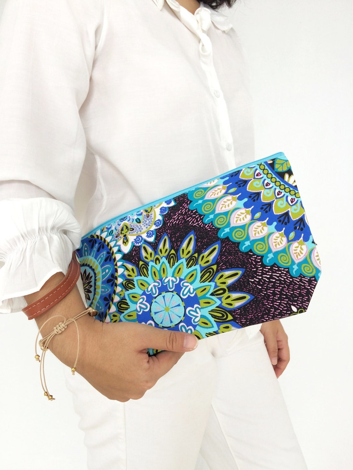 Bohemian Fireworks Clutch Bag / Bachlorette Party / Beach Bag - Etsy