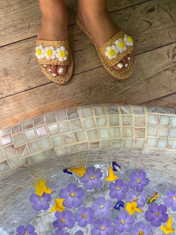 Daisy Summer Sandals / Greek Sandals / Beach Sandals / Gift / - Etsy