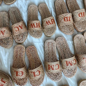 Vintage Orange Color Bespoke Personalized Slipper / Bridal Shower Shoes ...