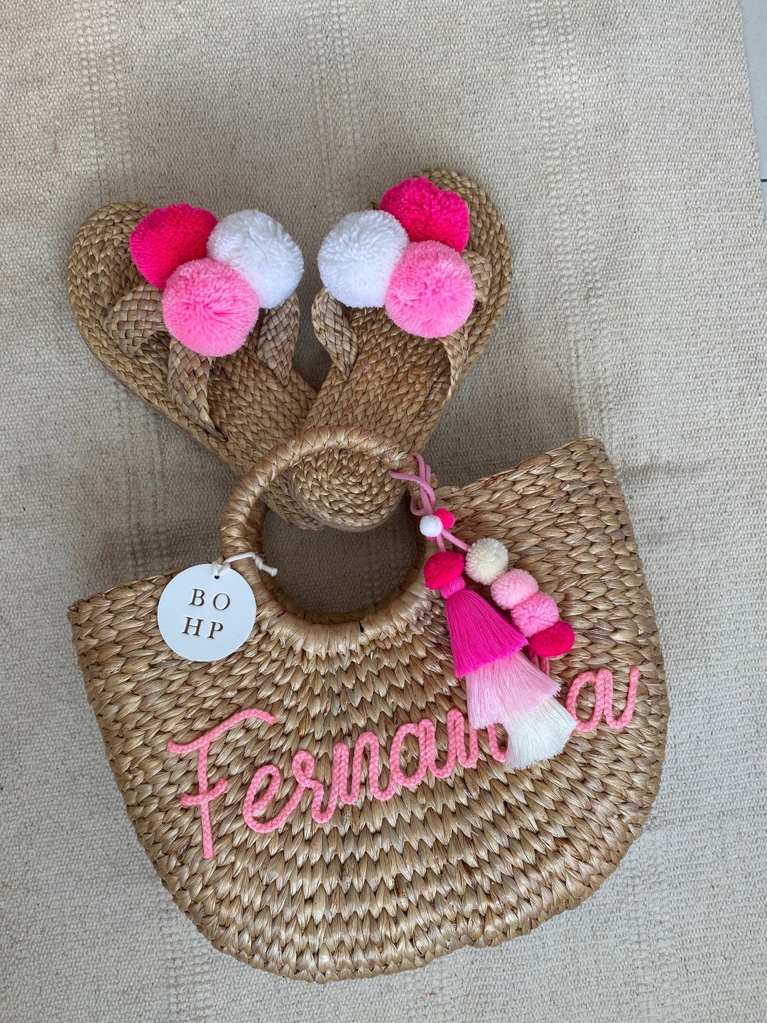 Mia) Set Luxury Gifts Wedding Party Bridesmaids Straw Bag Personalized ...