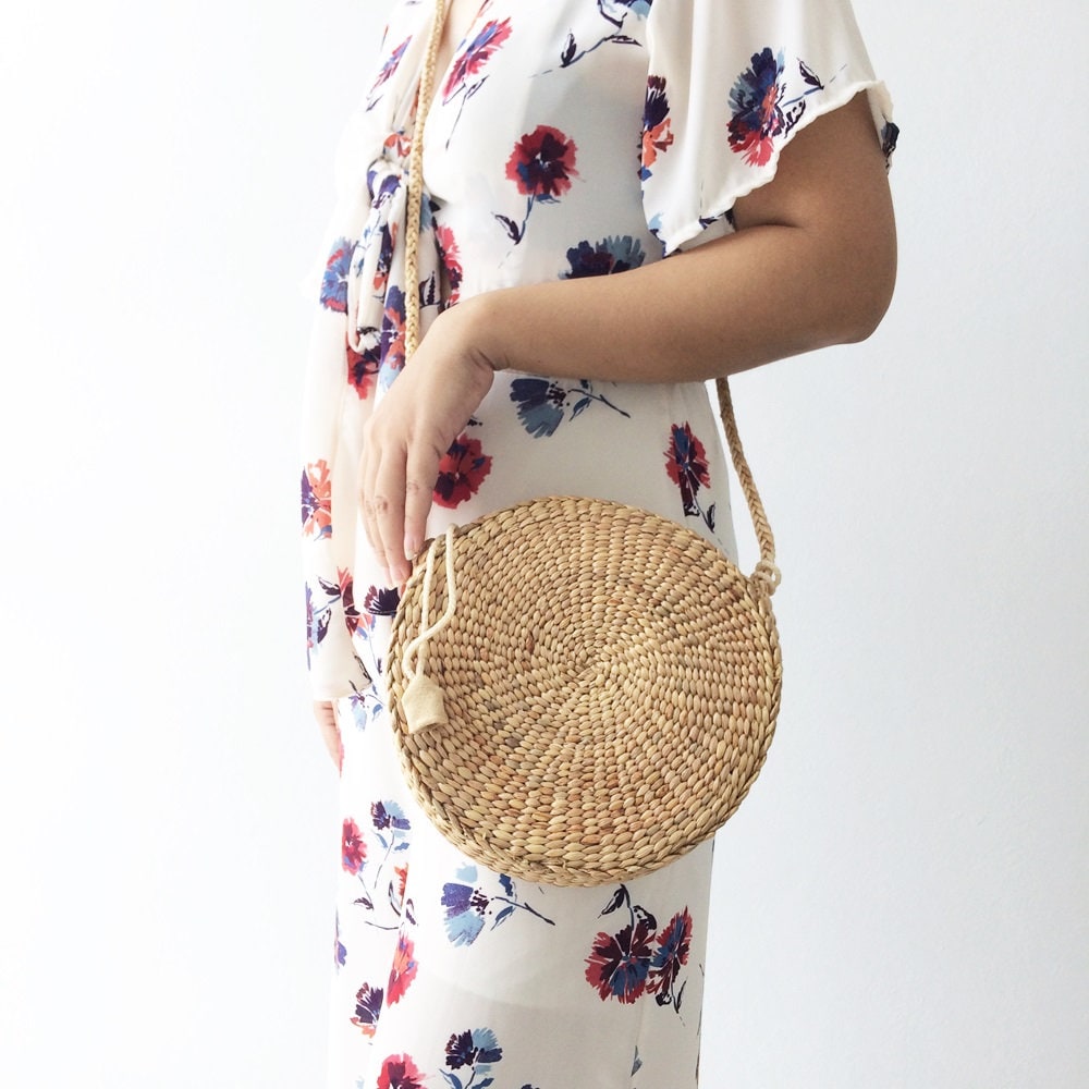 Dazz Round Straw Bag /Cross body / straw handbag / Summer | Etsy
