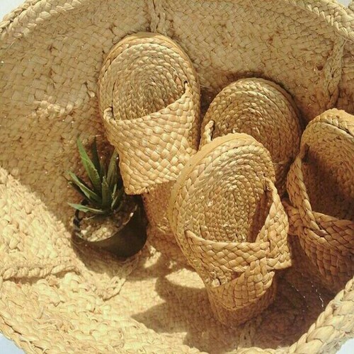 Malika Rattan Slips On Rattan Sandal Rattan Slides Cane | Etsy