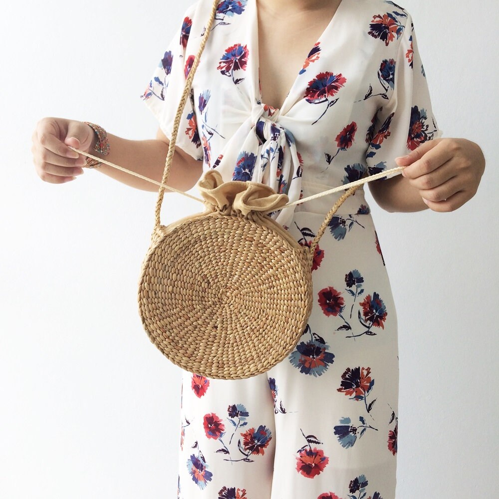 Dazz Round Straw Bag /Cross body / straw handbag / Summer | Etsy