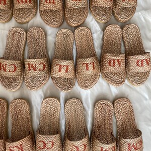 Vintage Orange Color Bespoke Personalized Slipper / Bridal Shower Shoes ...