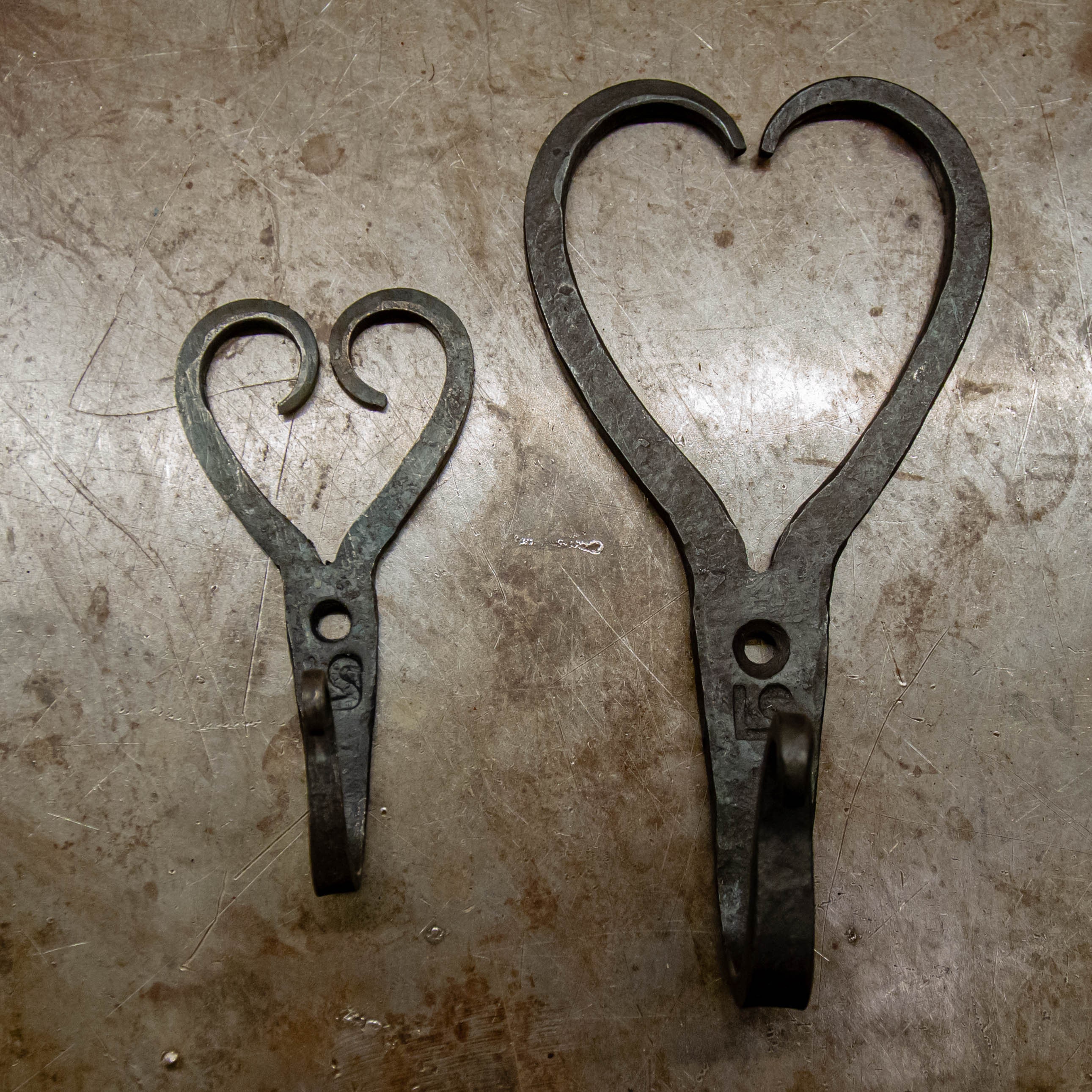 Hand Forged Heart Hook - Rustic Wall Hanger - Free Shipping - Etsy