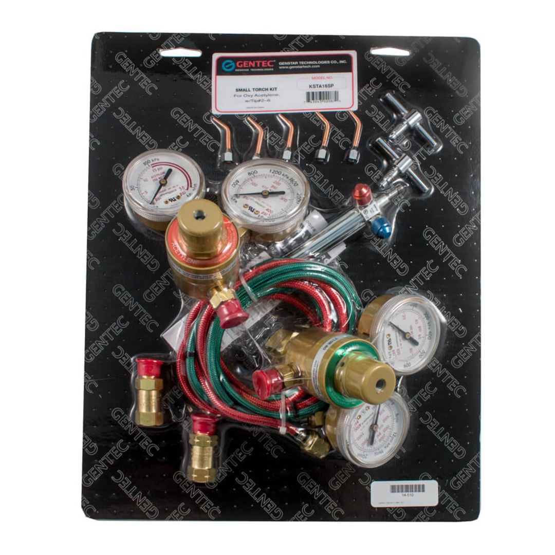 Gentec Small Torch Kit Oxy/acetylene W/tip#2-6 and Regulators - 14-510 ...
