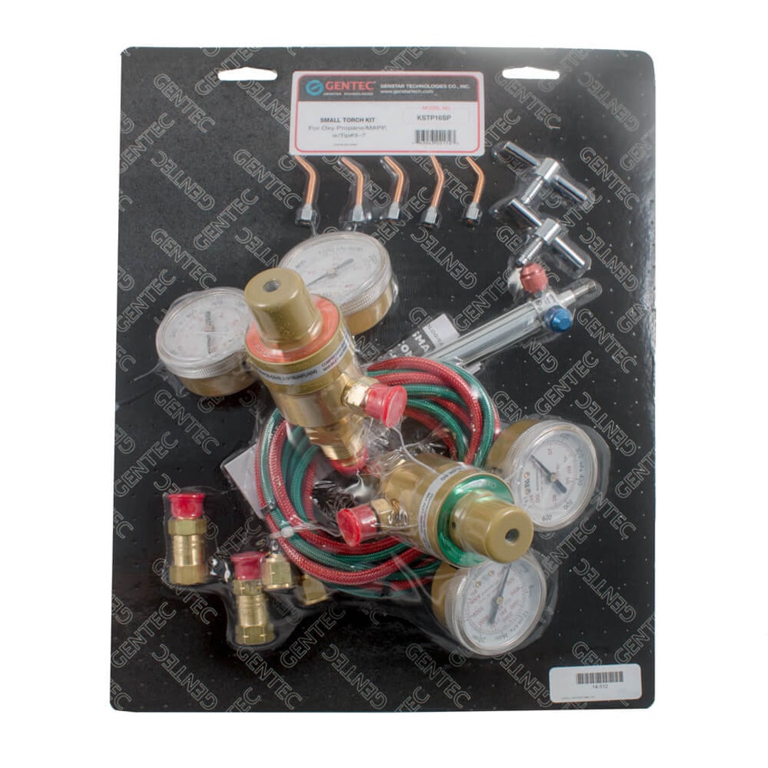Gentec Small Torch Kit Oxy-propane/mapp W/tip#3-7 and Regulators - 14 ...