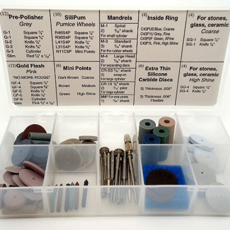 70 PC Abrasive Kit Jewelry Polishing Tools 11-J70KIT | Etsy