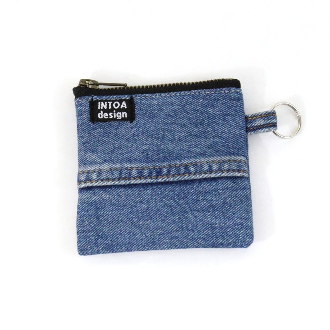 Denim Coin Purse of Recycled Jeans Medium Blue - Etsy