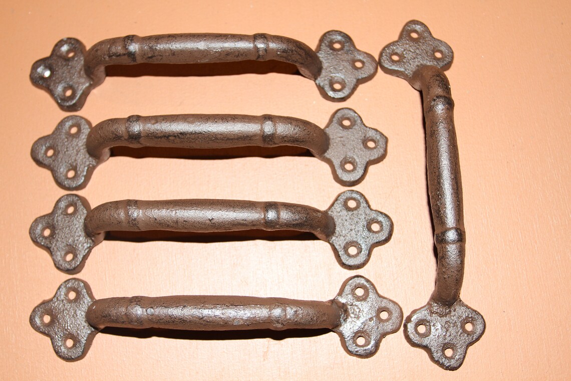 Extra Large Rustic Cast Iron Drawer Pulls 8 7/8 Inch Long 7 - Etsy