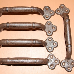 Extra Large Rustic Cast Iron Drawer Pulls 8 7/8 Inch Long, 7 7/8 Inch ...