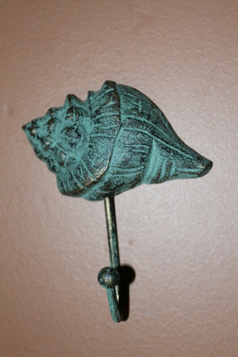 Seashell Wall Decor Bronze Look Wall Hooks Set Cast Iron - Etsy