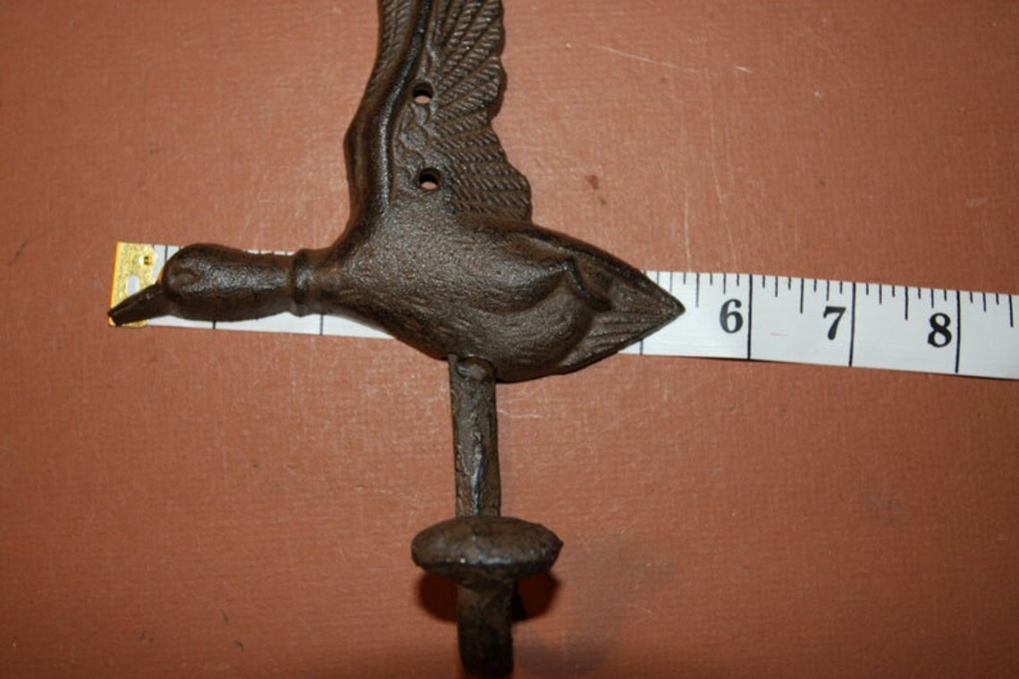 4 Duck Hunter Sportsman Decor Rustic Cast Iron Wall Hooks - Etsy