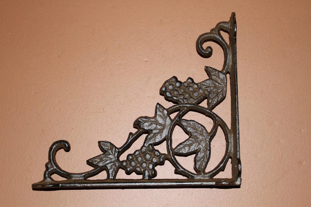 CORBELS, Grape Vine Leaf Shelf Braces, Country Decor, Christmas Gift ...