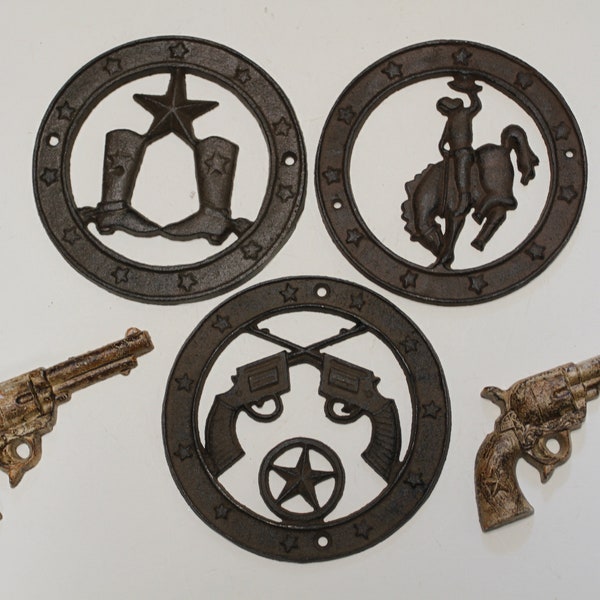 Cast Iron Cowboy Art - Etsy