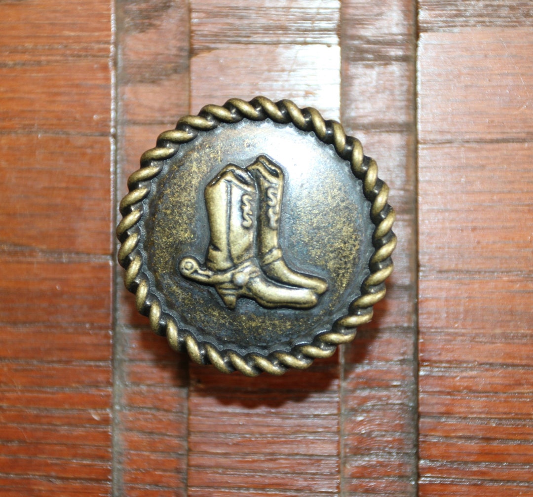 COWBOY BOOTS / Drawer Pulls / Door Pulls / Burnished Look / Craft ...