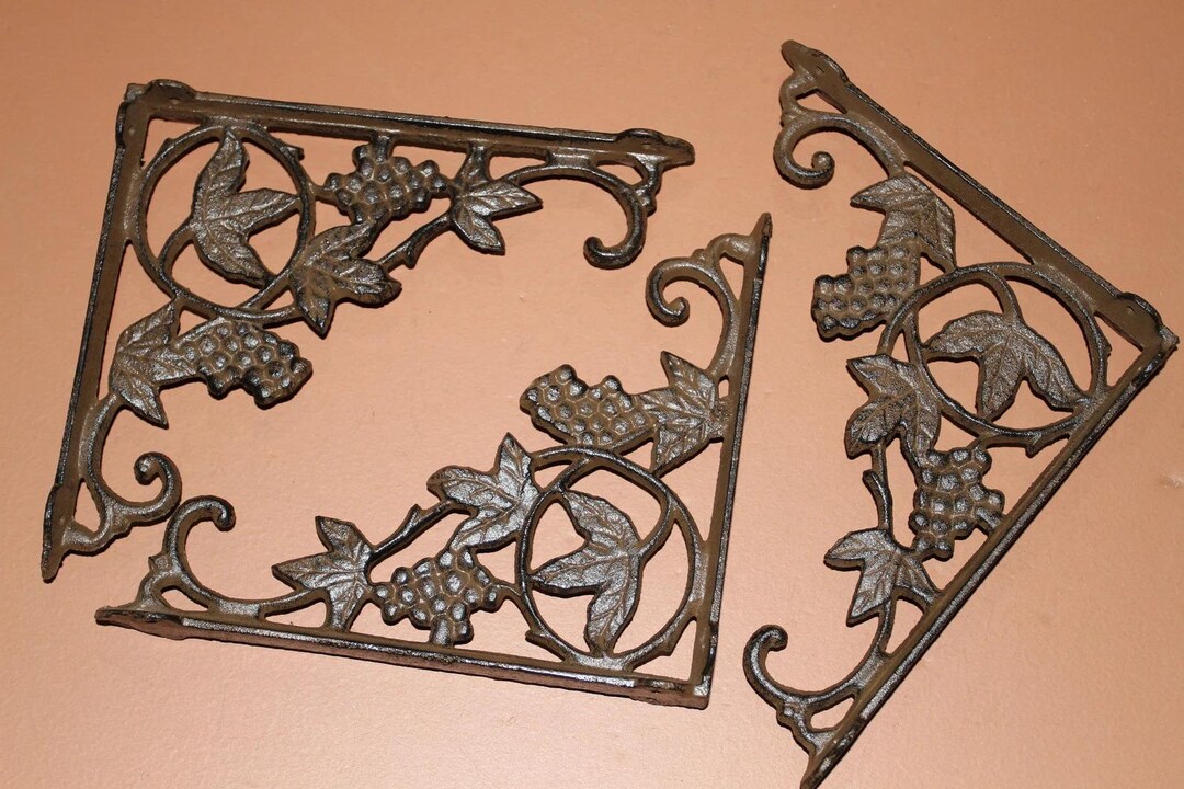SHELF BRACKETS, Grape Vine Leaf Shelf ,open Shelving, Wine Bar Decor ...