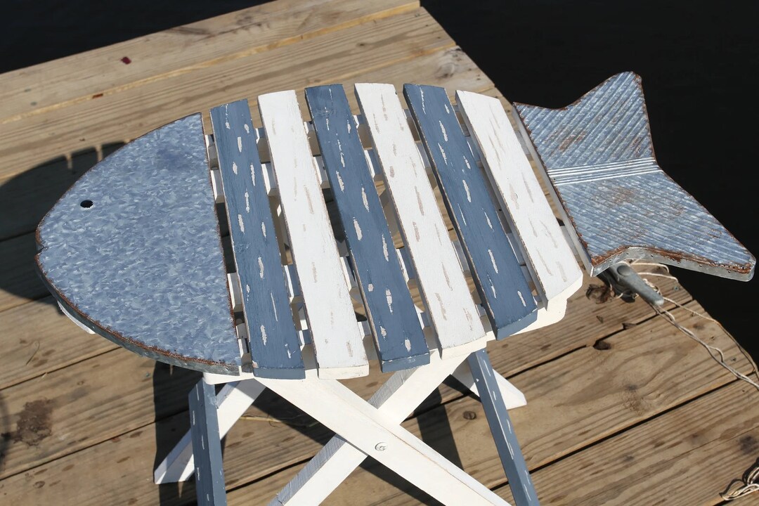 FISH TABLE, Beach Decor, Pool House, Garden Decor,happy Hour Table ...