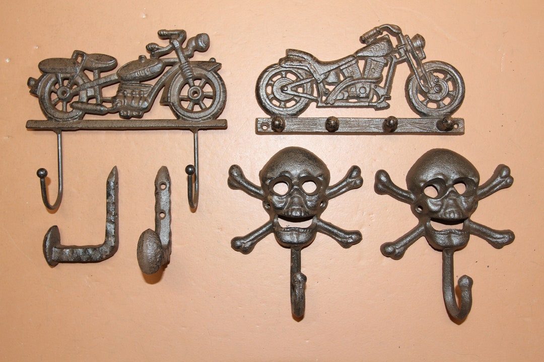 WALL HOOKS / Biker Mania Collection / Biker Theme Decor / Fathers Day ...