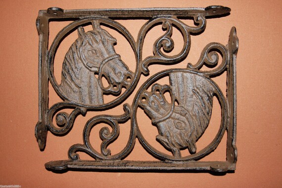 Country Western Patio Shelf Brackets Cast Iron 8 3/4 Inch 2 | Etsy