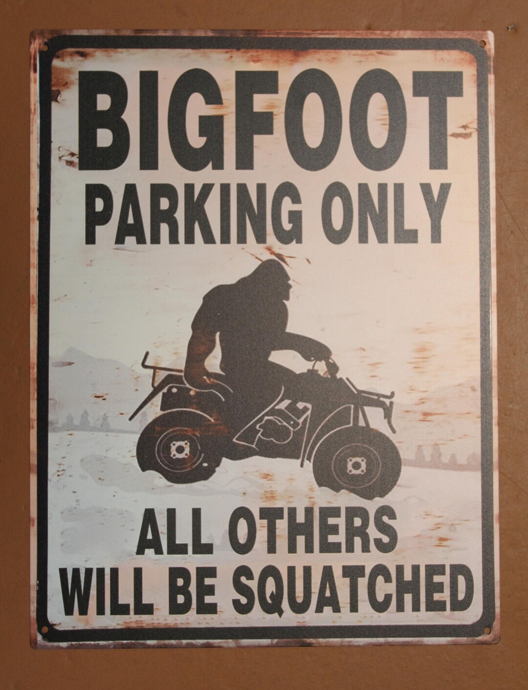 ATV SIGN, Big Foot Sign, Woods Decor, Sasquatch, Fence Sign, Yard Decor ...