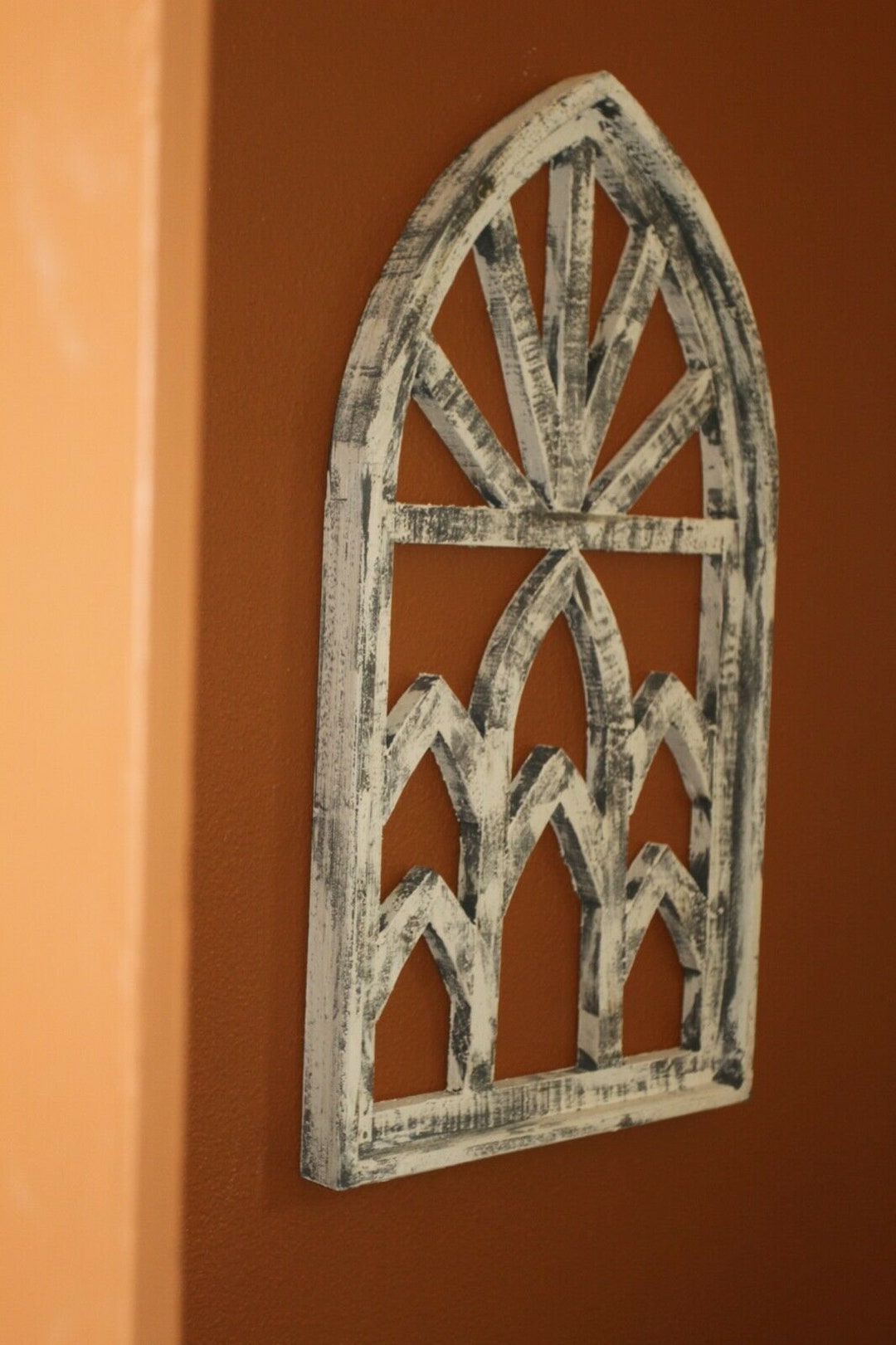 White Wood Farmhouse Wall Window Display 30 1/4 - Etsy