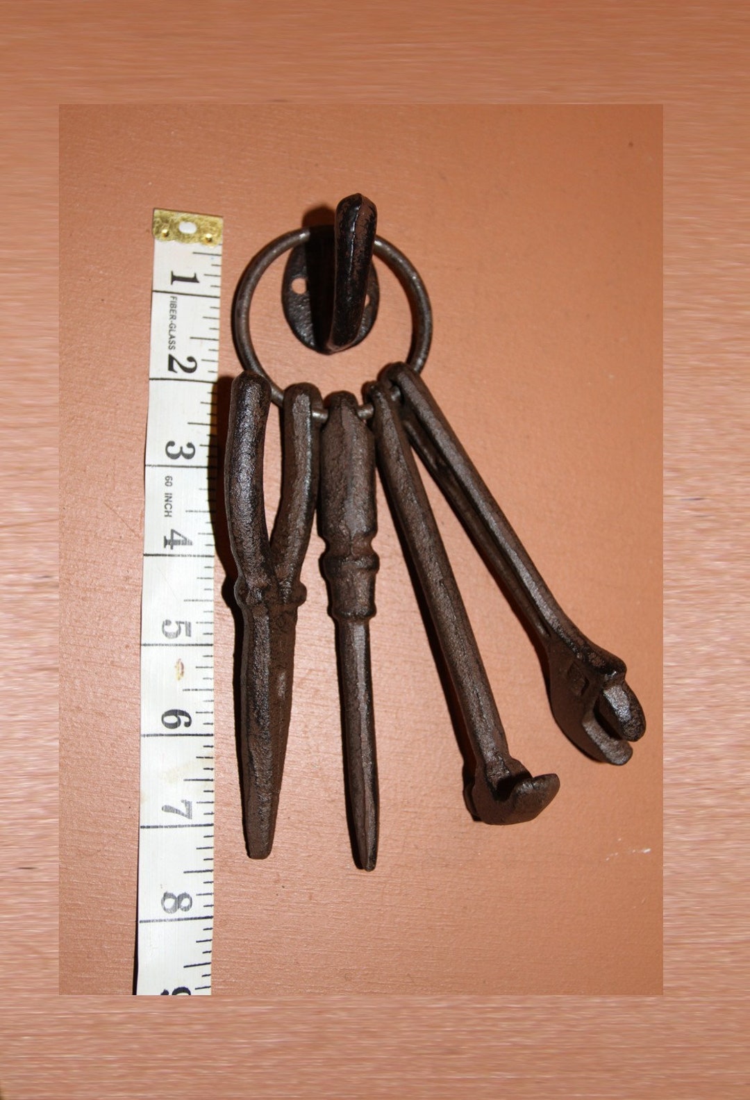 Old Tools Hanging Ring of Cast Iron Tools for Wall Decor - H-119-63 ...