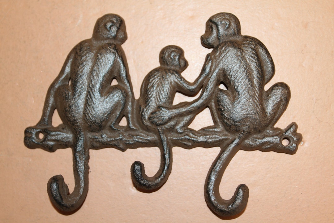 Monkeys, Wall Hooks, Kids Room Decor, Laundry Room, Zoo Animals, Safari ...
