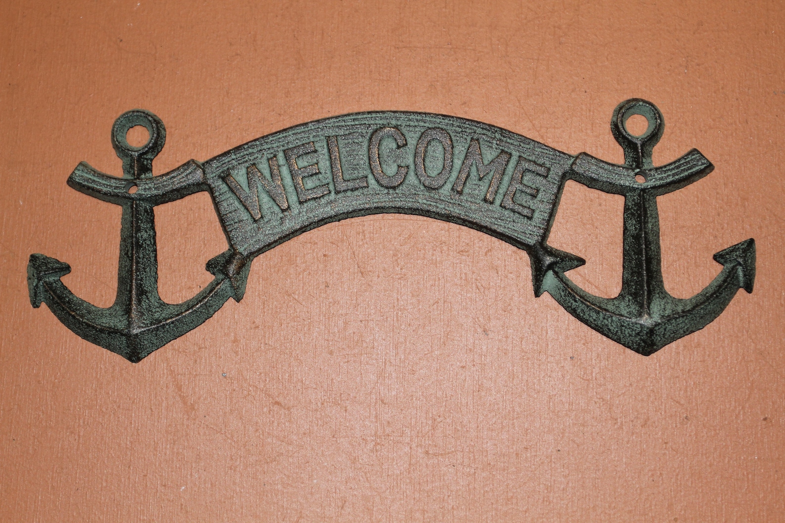 Boat Captain Decor Antique Look Anchor Welcome Plaque / Door - Etsy