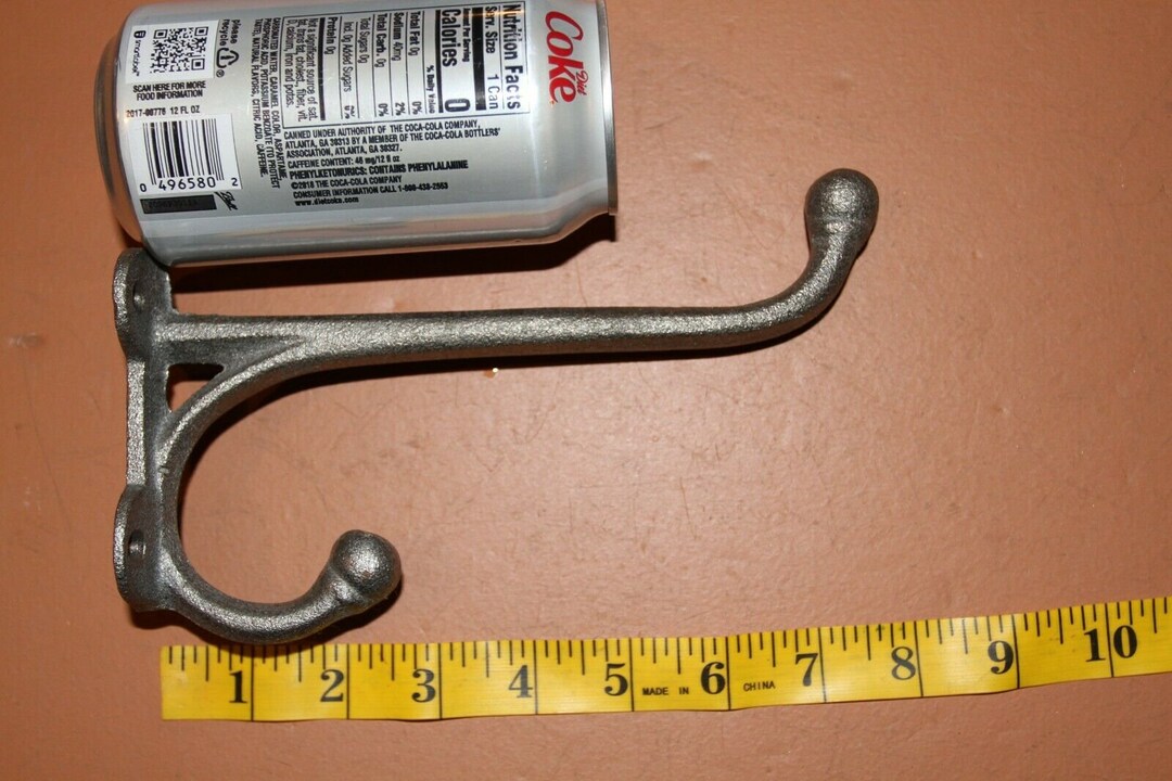 Rustic Hall Tree Hook, Unfinished Raw Rusty Cast Iron 7 3/4, H-92 Free ...