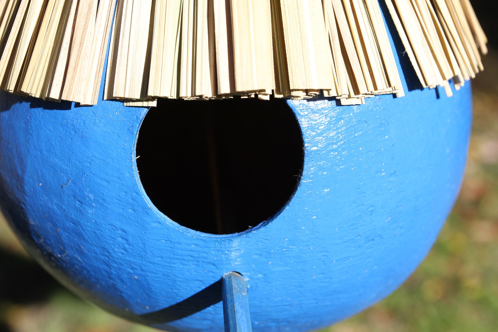 BIRD HOUSES / Recycled Coconut Base / Natural Thatched Roof ...
