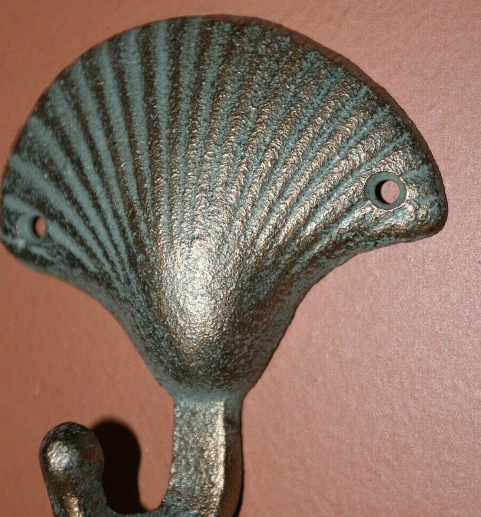 Seashell Wall Decor Bronze Look Wall Hooks Set Cast Iron - Etsy