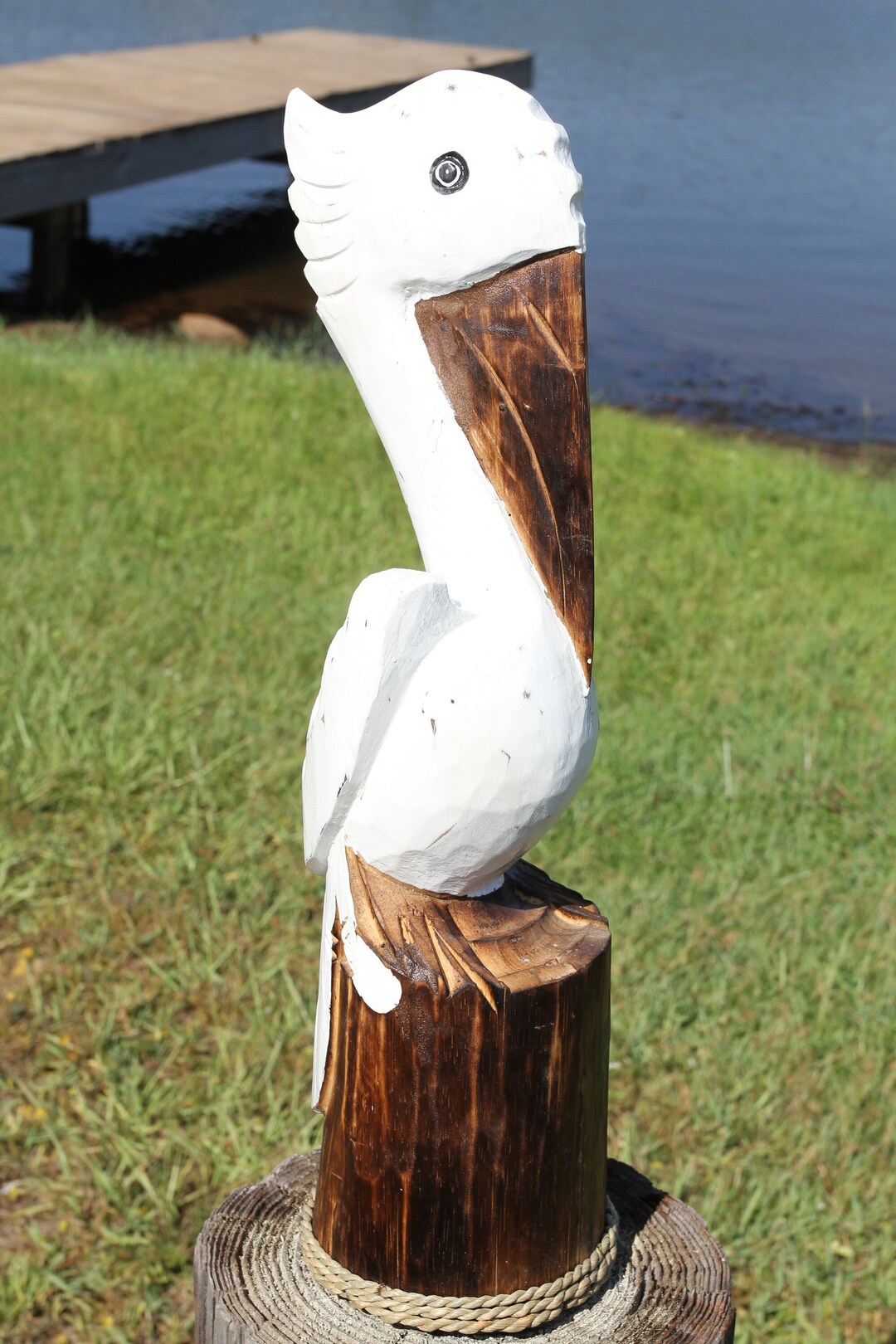 PELICAN / Decorative Free Standing Wood Pelican / Beach Decor / Mothers ...