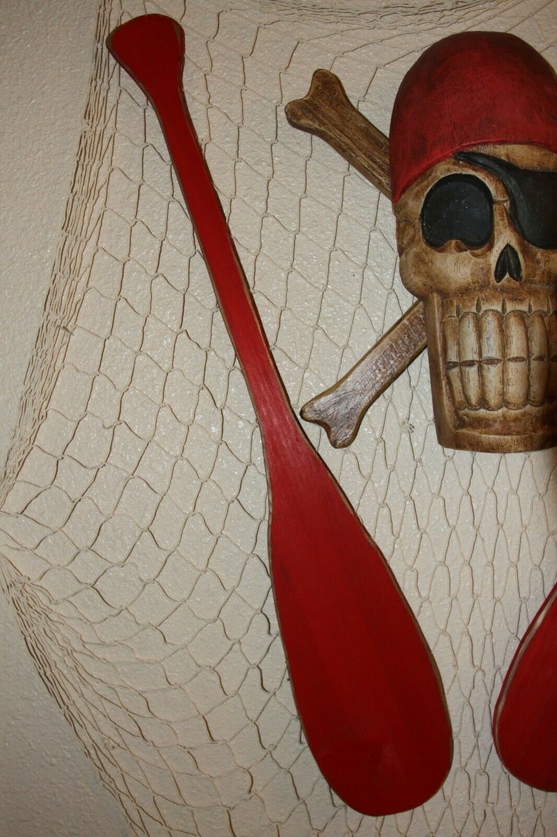 Jolly Roger Theme Boathouse Decor Weathered Look Wood 5 items Home ...