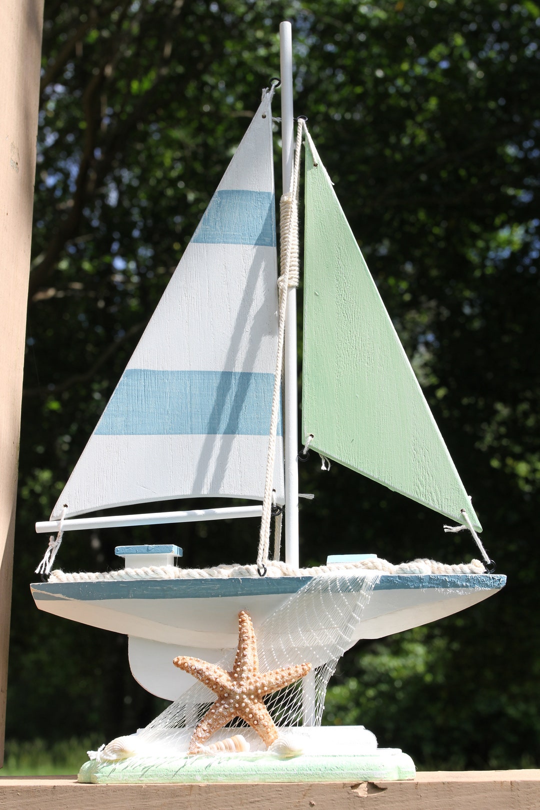 SAILBOAT Shelf Decor, Coastal Living Decor, Housewarming Gift ...