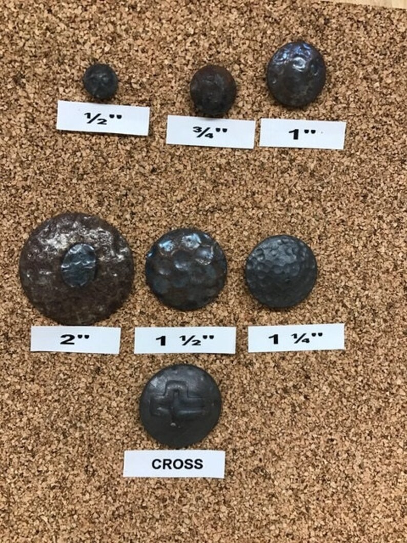 Western Star Shutter Clavos / Rustic Nail Heads Cast Iron 2 | Etsy