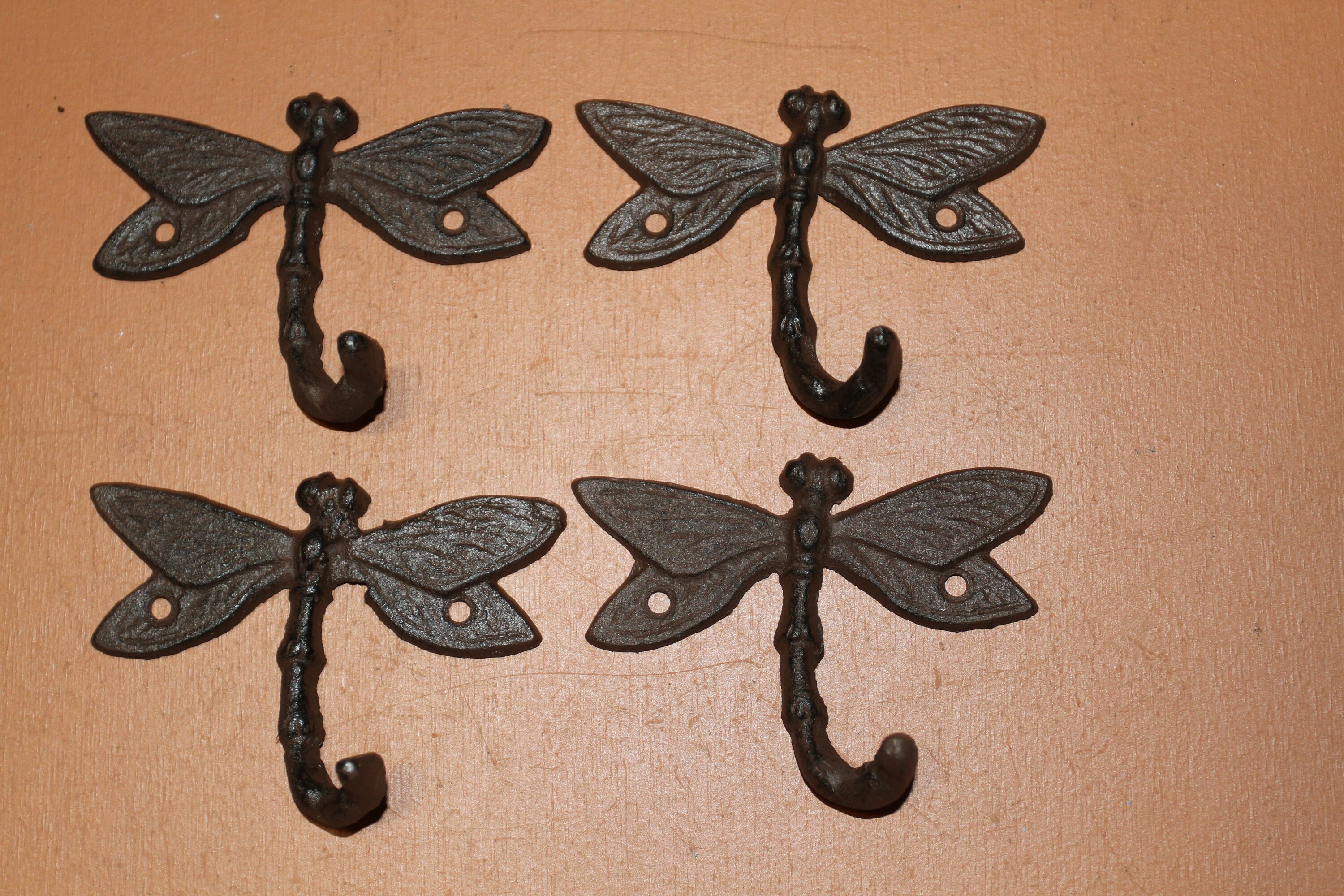 Rustic Dragonfly Wall Hook Cast Iron 4 1/4 Inch H-90 Free - Etsy UK