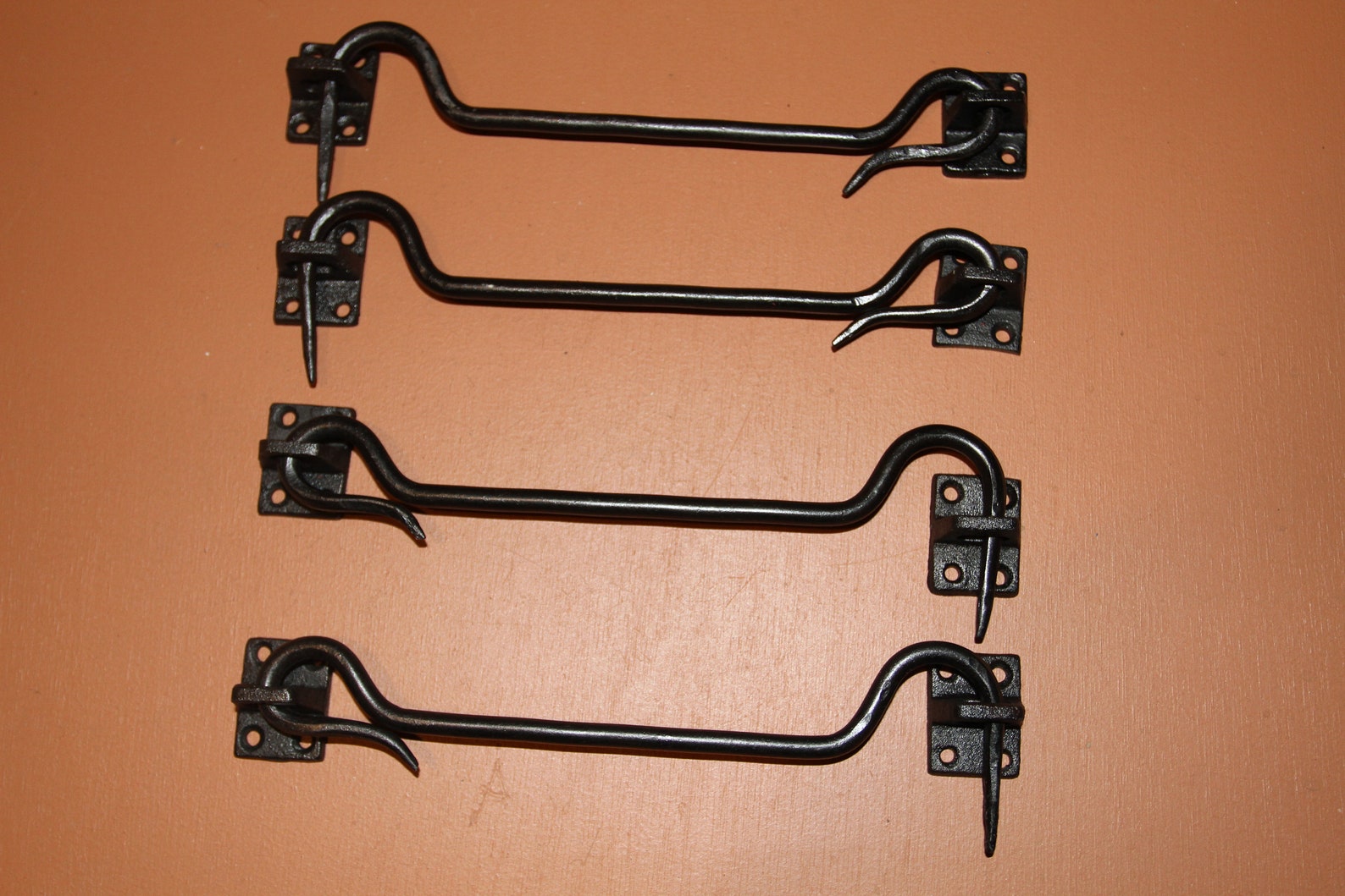 2 Large Rustic Shutter Hook Latches 10 Inch Cast Iron Rustic - Etsy