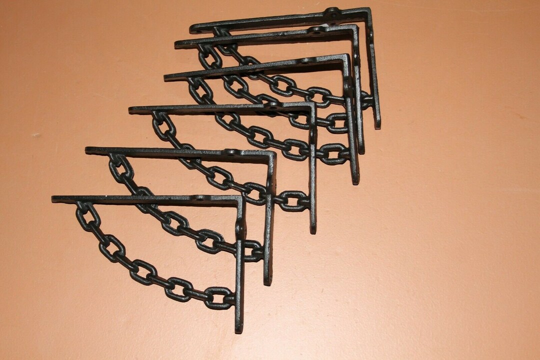 SHELF Braces,shelf Brackets,corbels,industrial Look,black Chain,biker ...
