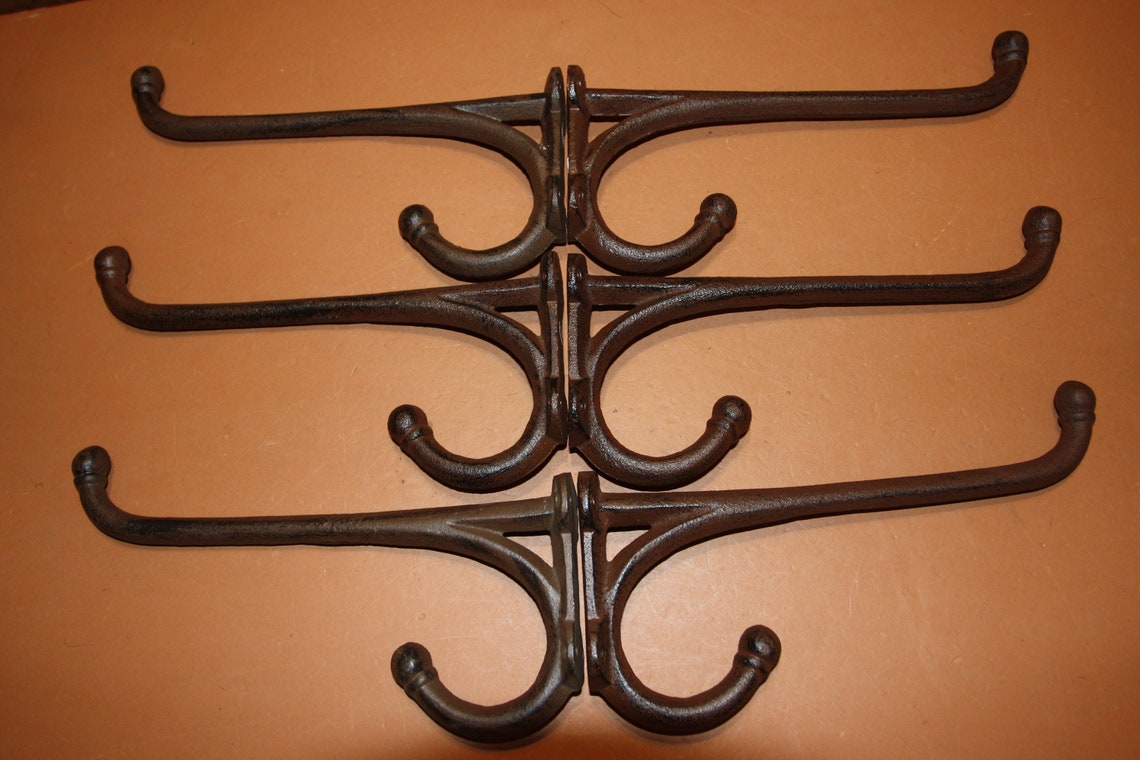 Extra Large Cast Iron Wall Hook 10 1/4 Inches Volume Priced | Etsy