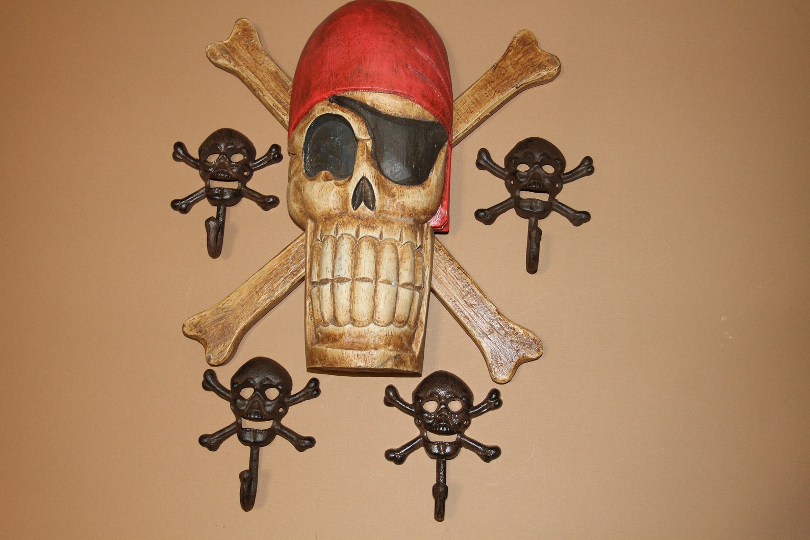 Gifts for Dad Jolly Roger Wall Display Wood & Cast Iron - Etsy