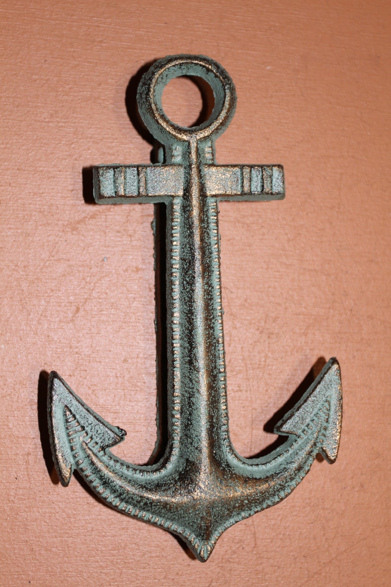 Boat Captain Decor Antique Look Anchor Welcome Plaque / Door - Etsy