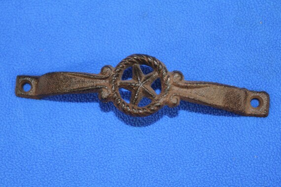 Western Star Drawer Pulls Rustic Cast Iron 5 3/8 Inch Center - Etsy
