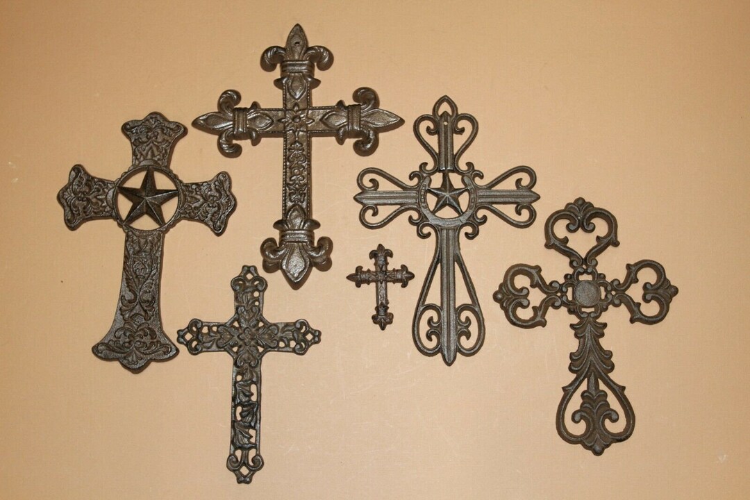 Rustic Country Wall Crosses Valentine Gift Set, Western Country, 6 ...