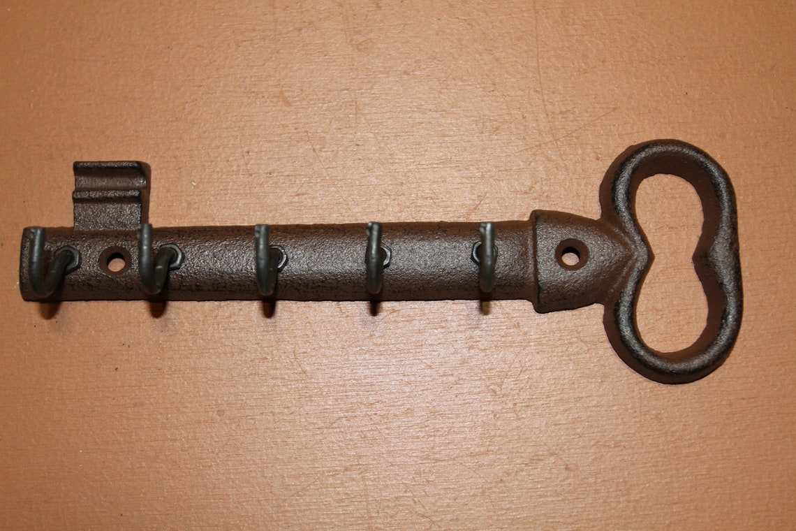 Antique Replica Cast Iron Skeleton Key Hooks Rack 7 5/8 Inch - Etsy