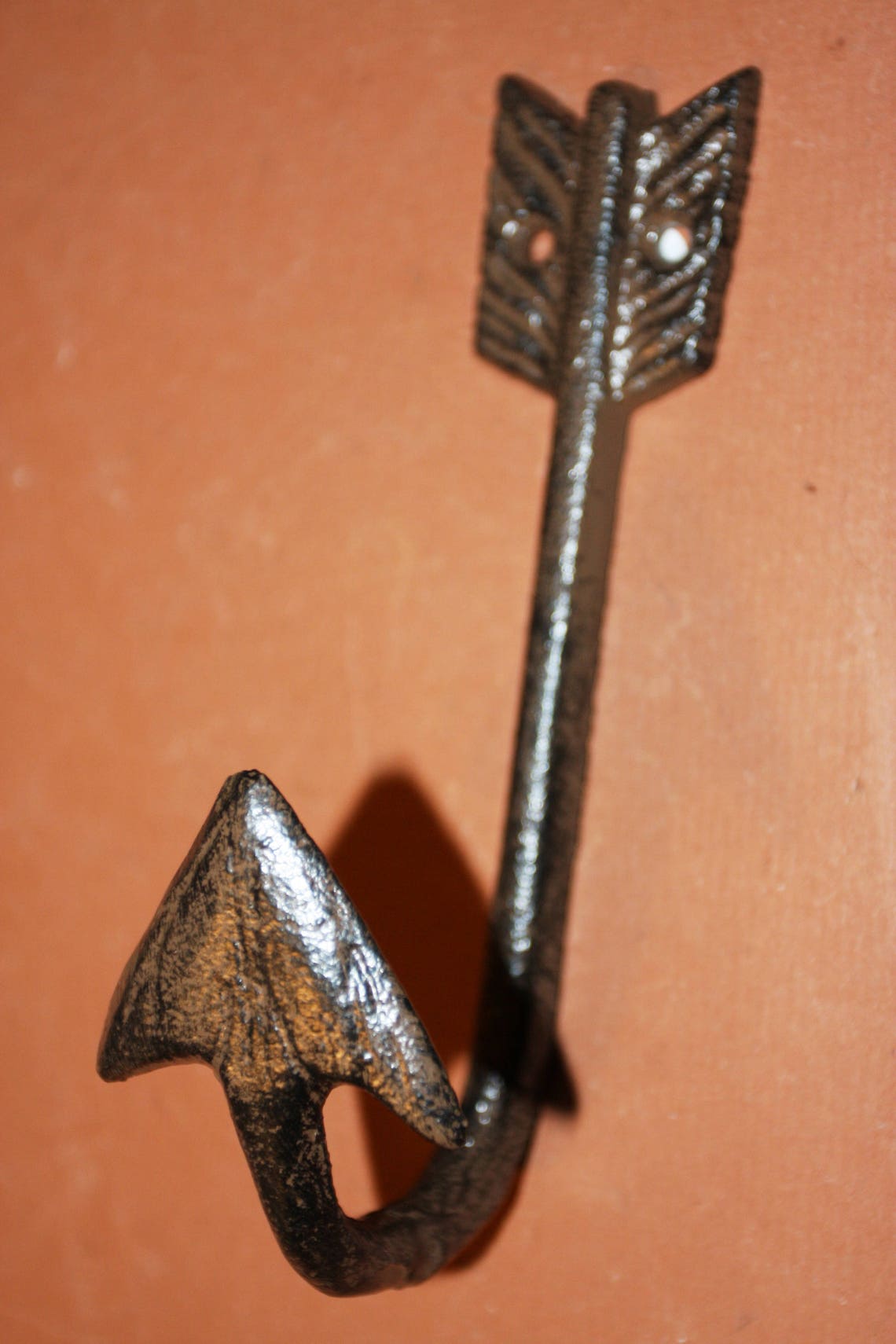 4 Vintage Look Cast Iron Arrow Wall Hooks 6 Inches Tall | Etsy